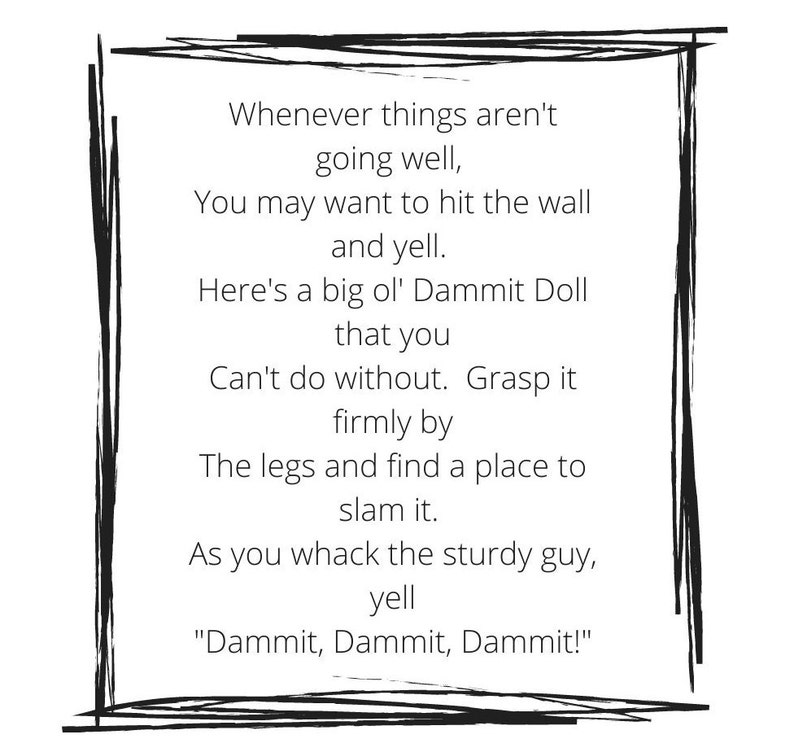 PATTERN ONLY Large Dammit Doll PDF Stash Buster stress - Etsy