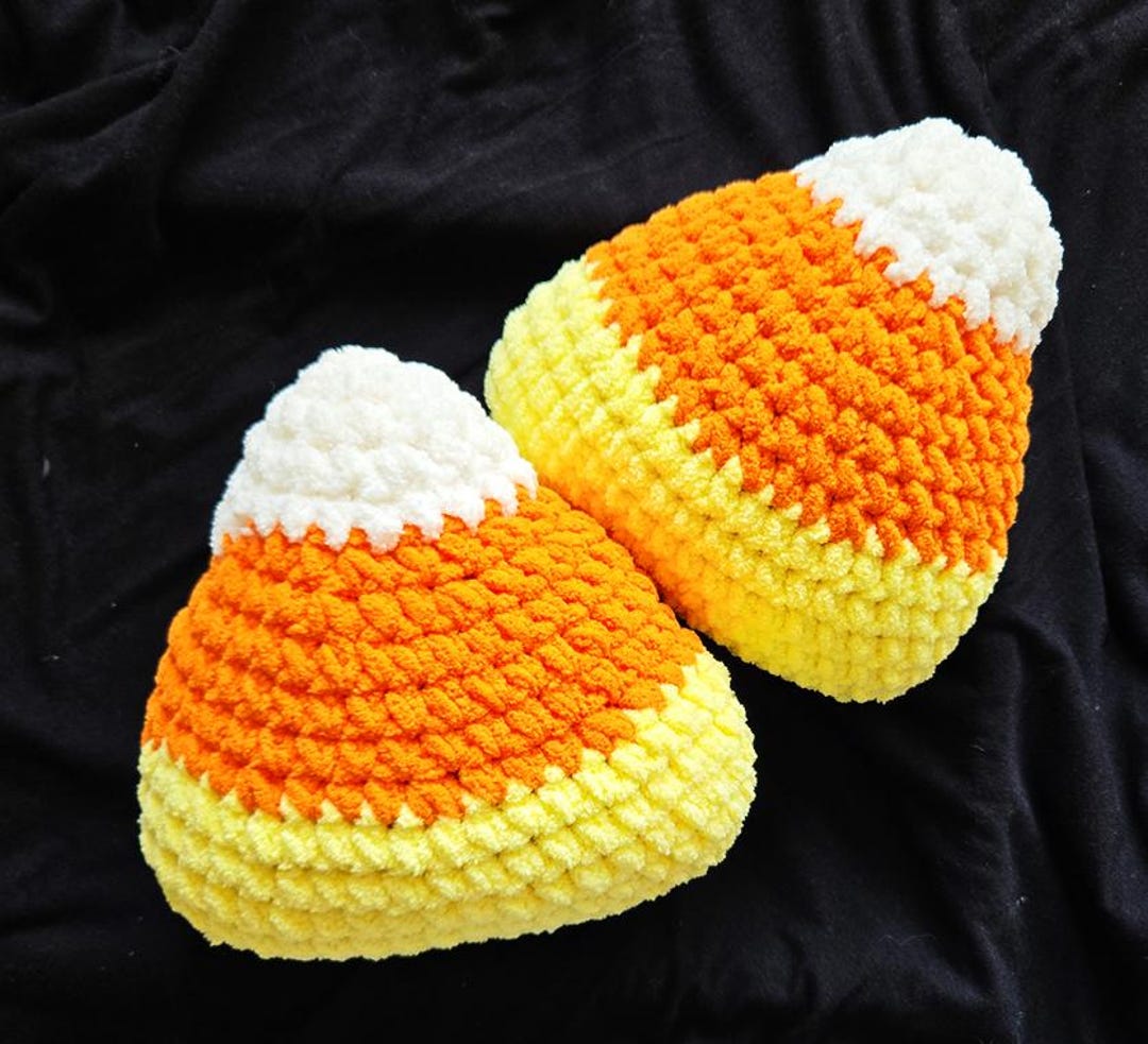 Candy Corn Plushie | Crochet Stuffi | Halloween Pillow Pal | Stuffed ...