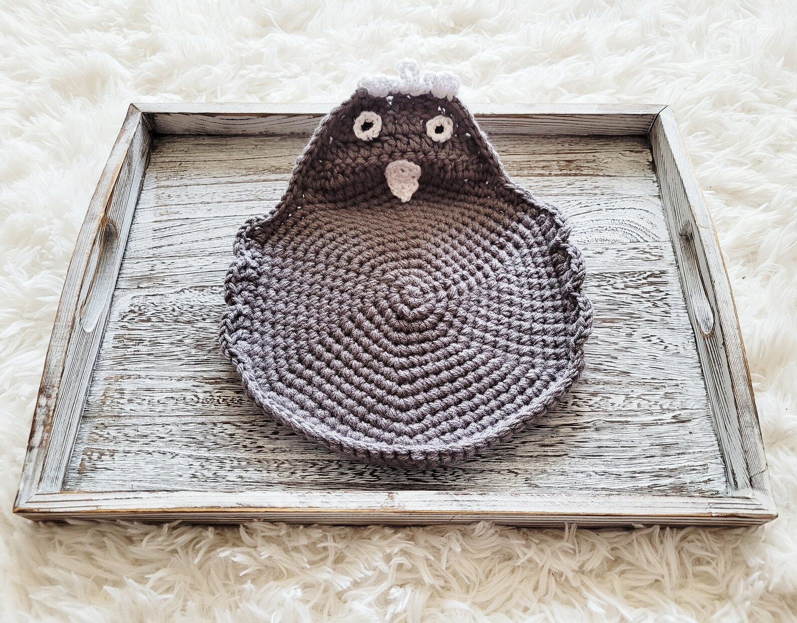 Pattern Only- Crochet Chicken Rooster Trivet, Hen Hot Pad, Farm Life ...