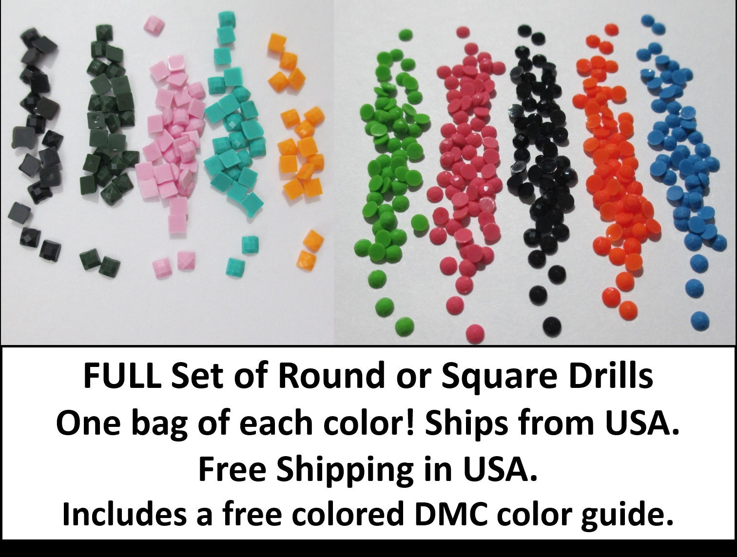 Diamond Painting Drills FULL SET of Round or Square Drills | Etsy