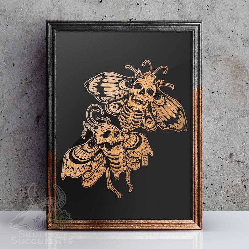 Death Moths Foil Art Print - Etsy