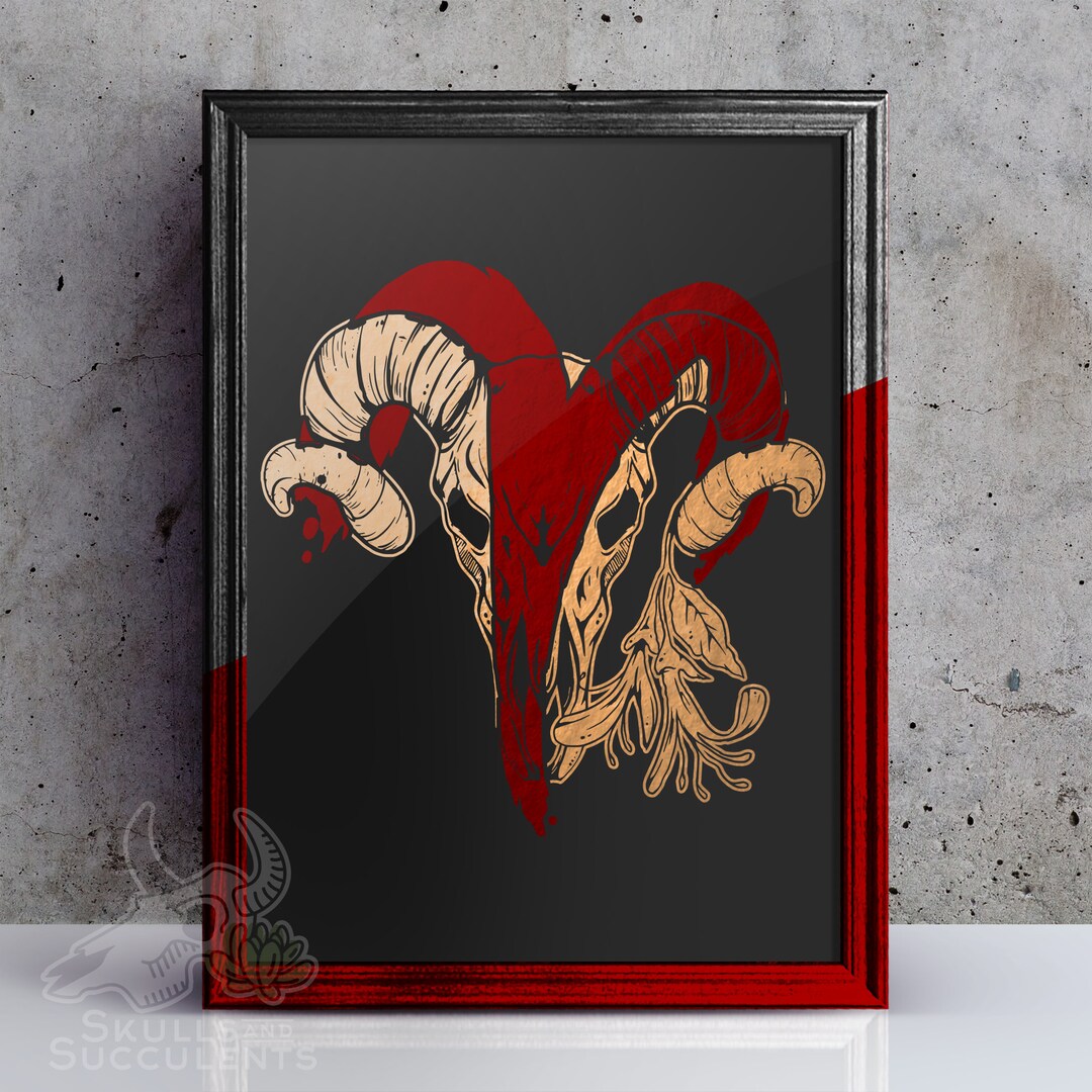 Aries Zodiac Sign Real Foil Art Print - Etsy