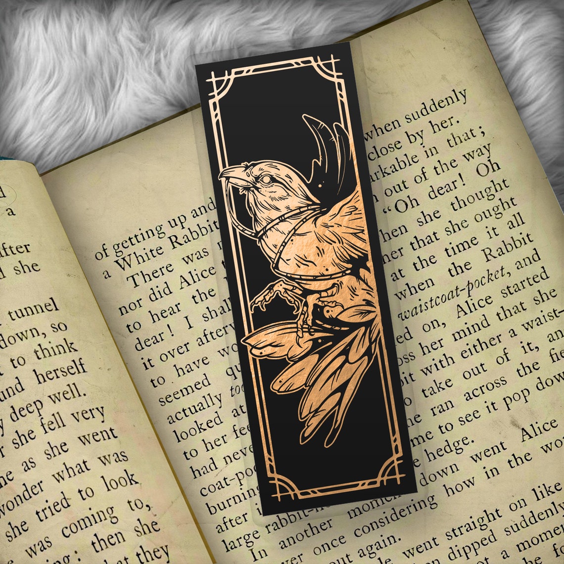 Raven Crow Foil Art Bookmark - Etsy