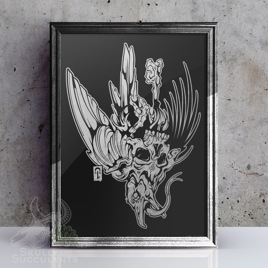 Fallen | Bird Raven Crow Death Foil Art Print - Etsy