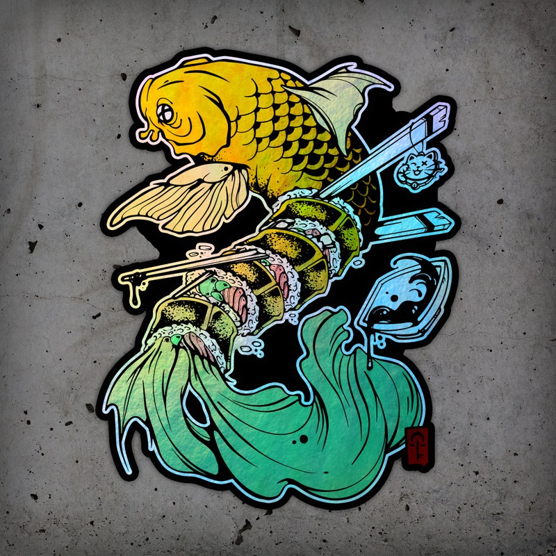 Holographic Decals Koi - Etsy