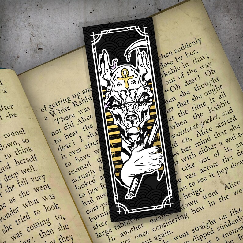 Anubis Egyptian God - Color Bookmark - Etsy