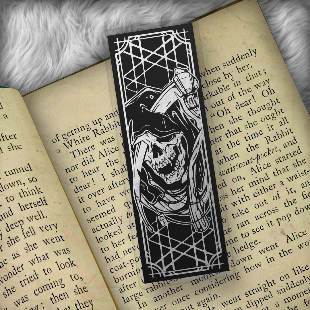 Grim Reaper Foil Art Bookmark - Etsy