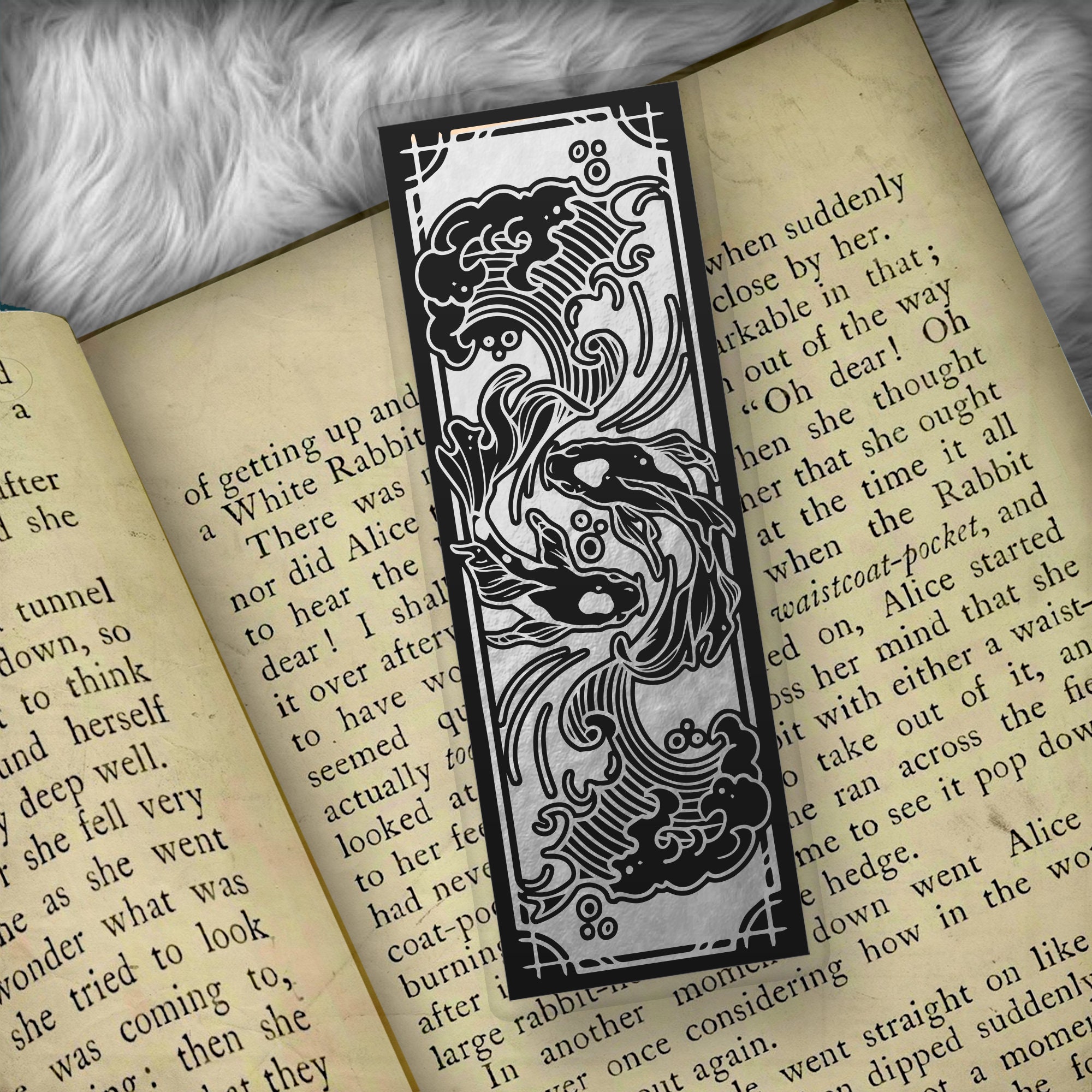 Fish Pisces Ying Yang Foil Art Bookmark