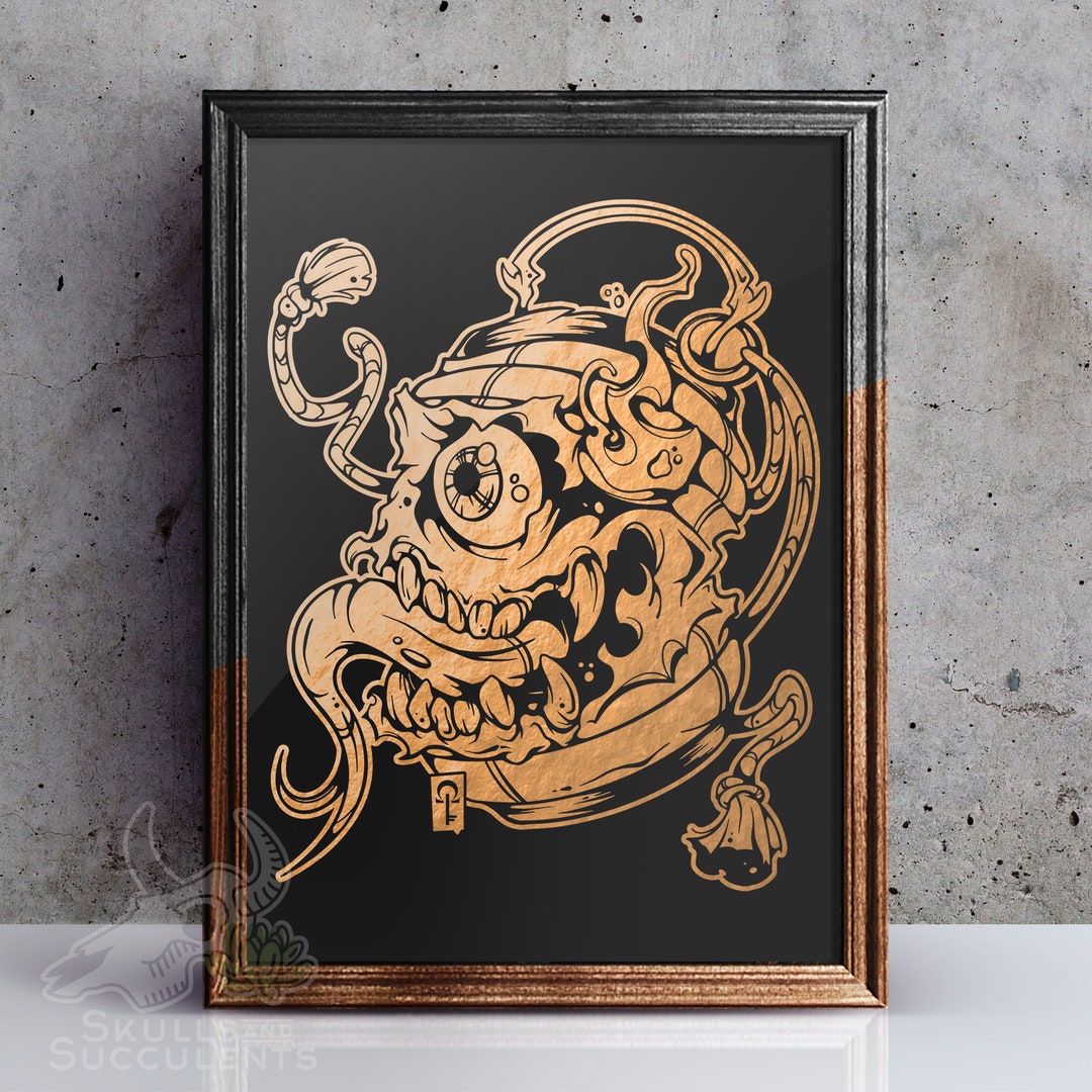 Chochin Obake Yokai Foil Art Print - Etsy