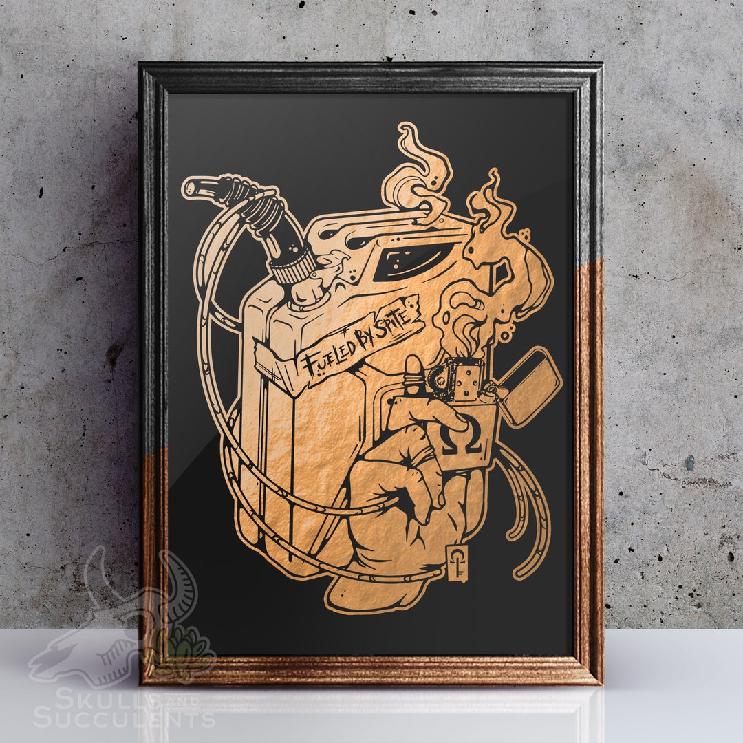 Fueled by Spite Foil Art Print - Etsy