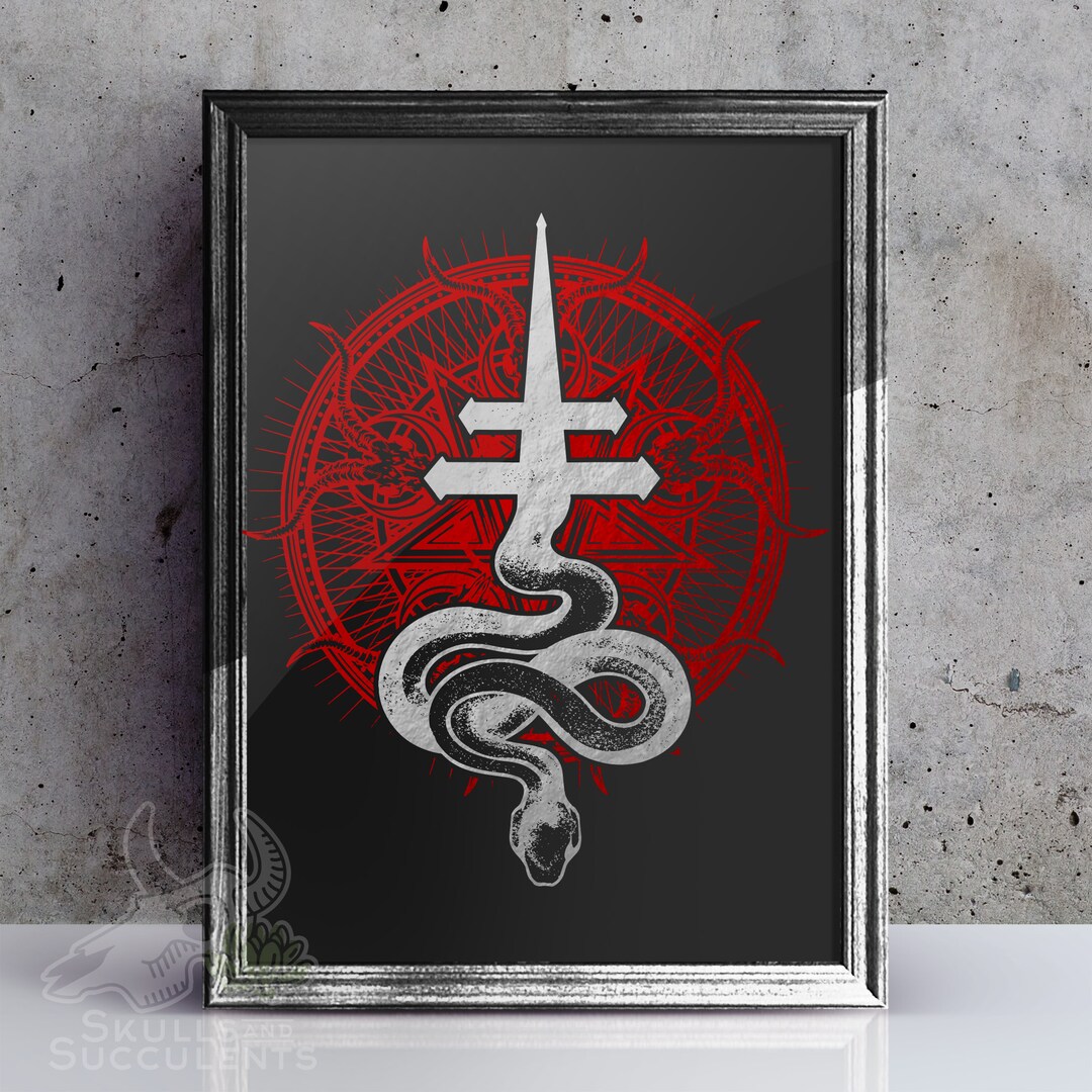 Leviathan Cross Snake Multi Foil Art Print - Etsy UK