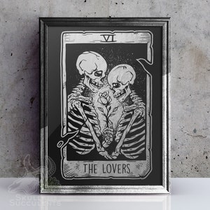 Tarot Card VI - the Lovers - Foil Art Print - Etsy