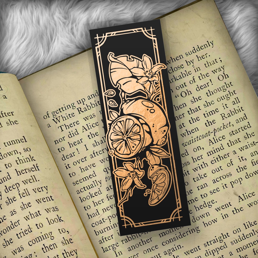 Lemon Lime Tree Branch Foil Art Bookmark - Etsy