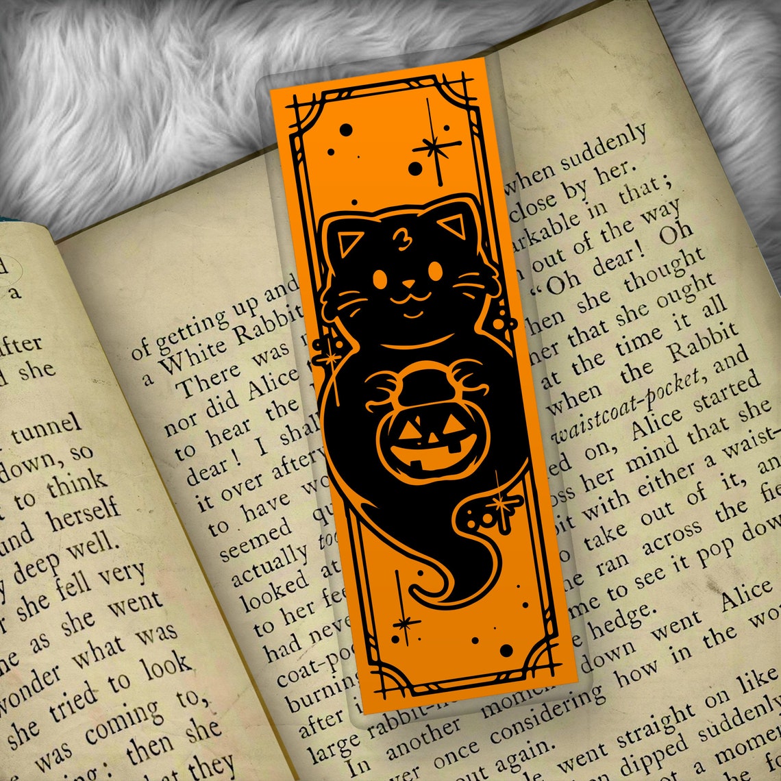 Ghost Cat Foil Art Bookmark - Etsy