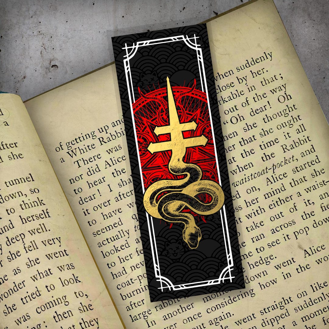 Leviathan Cross & Mystic Occult - Color Art Bookmark - Etsy