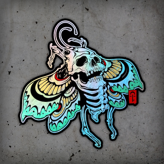 Death Moth Holographic Sticker | Etsy