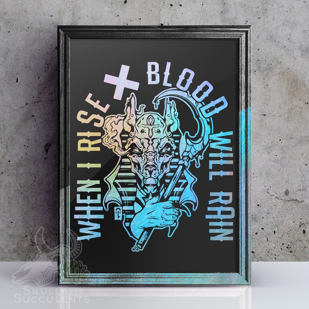 Anubis Quote Egyptian God Foil Art Print - Etsy