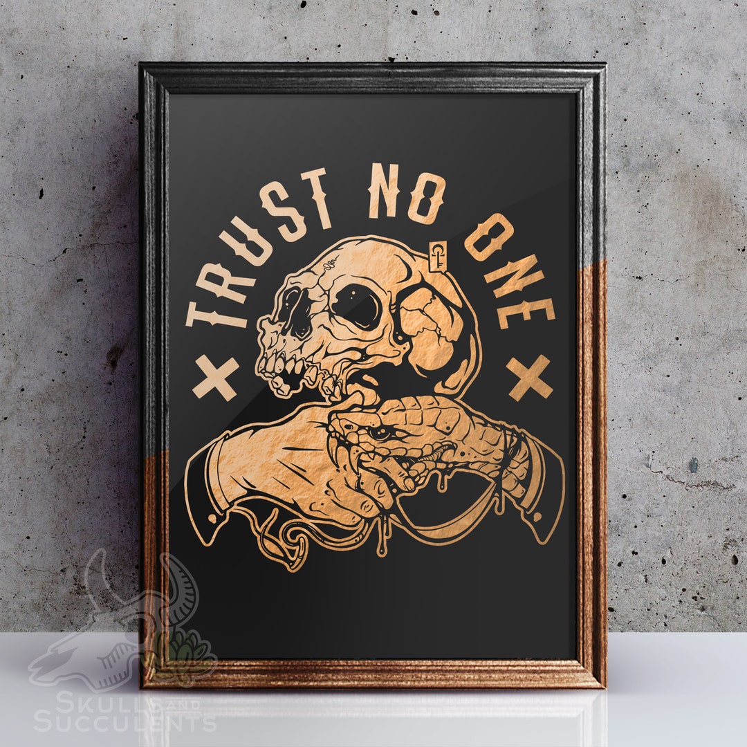 Trust No One Quote Foil Art Print - Etsy