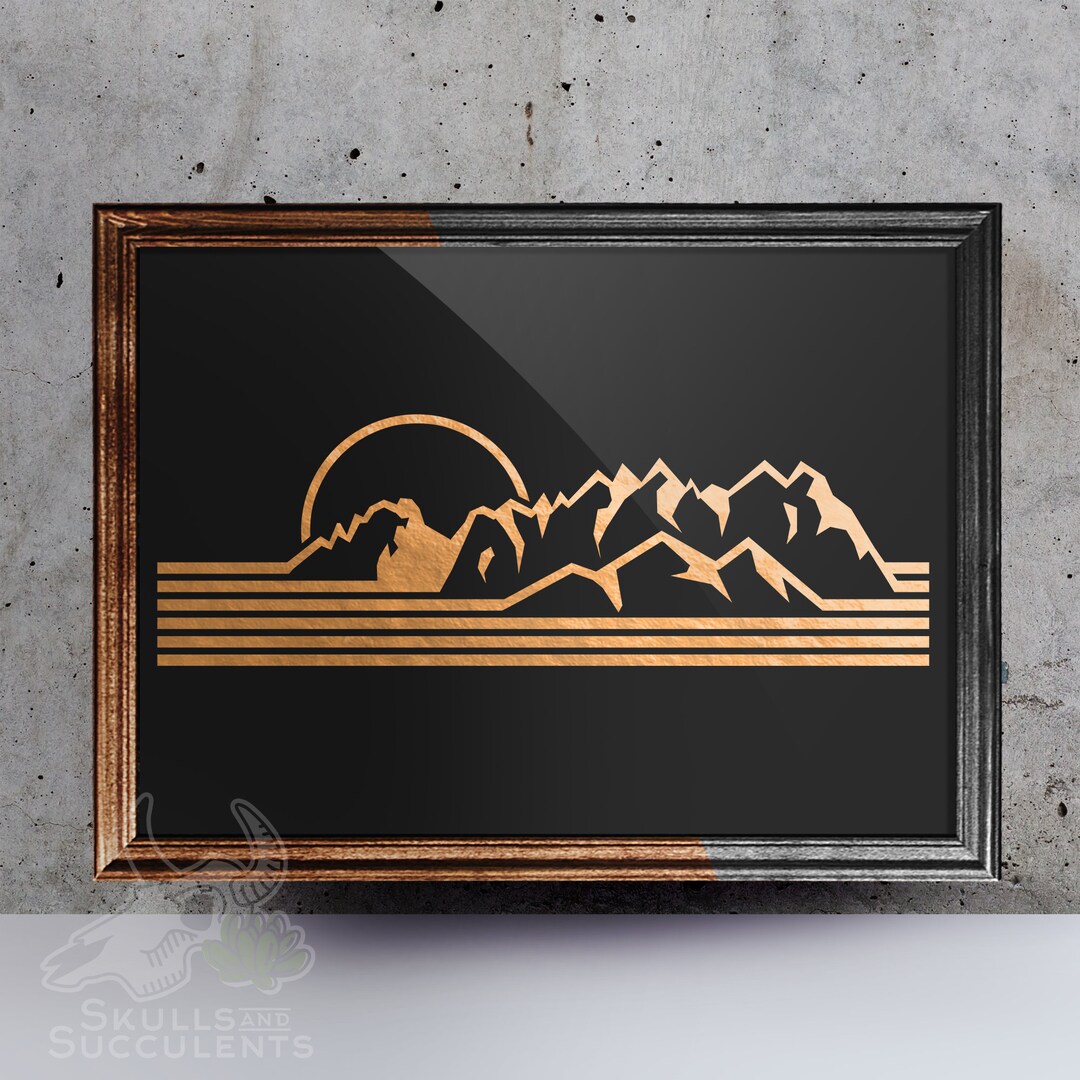 Organ Mountain Range New Mexico Foil Art Print - Etsy