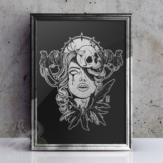 Voodoo Woman Foil Art Print | Etsy