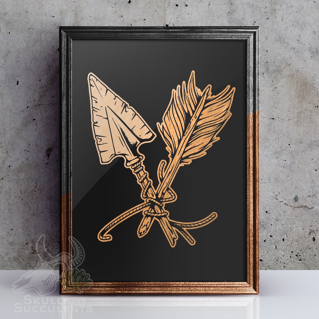Broken Arrow Head Foil Art Print - Etsy