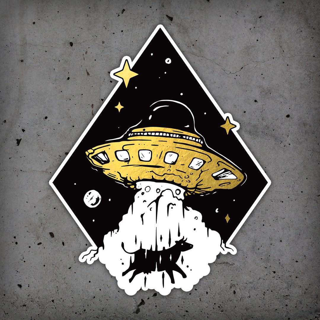 UFO Abduction Alien Sticker - Etsy