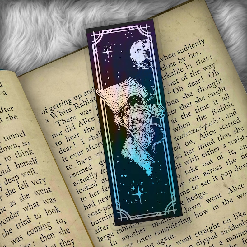 Space Astronaut Foil Art Bookmark - Etsy