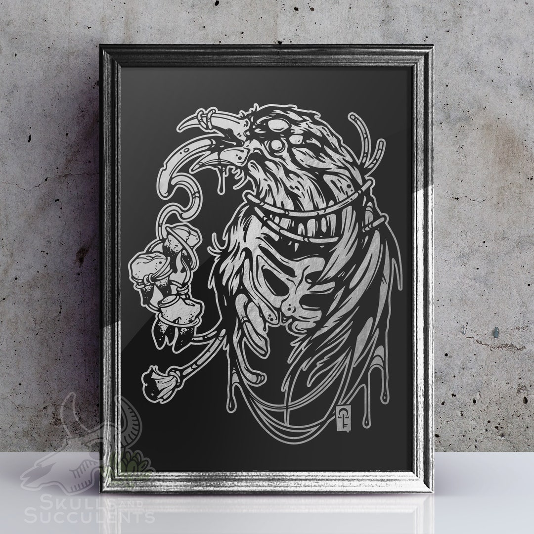 Rotten Raven Foil Art Print - Etsy