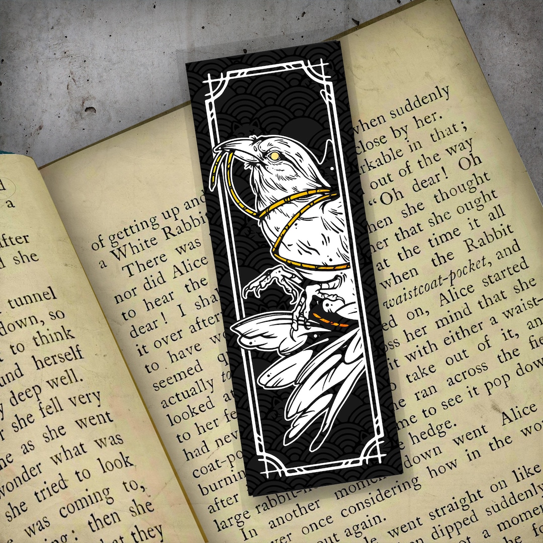 Raven Crow - Color Bookmark - Etsy