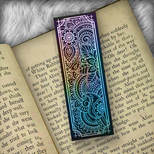 Mandala Paisley Foil Art Bookmark - Etsy