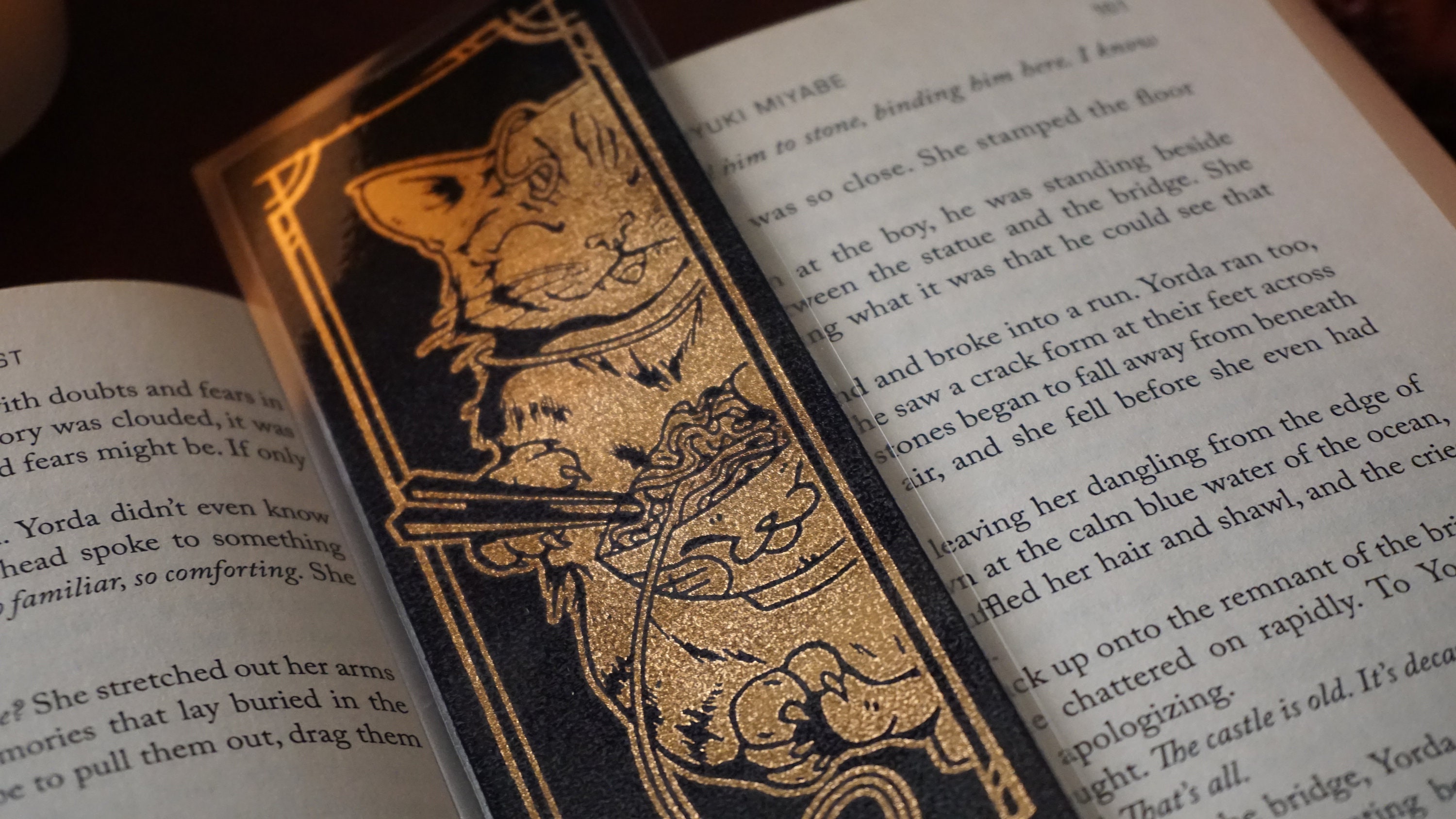 Ramen Noodle Cat Foil Art Bookmark | Etsy