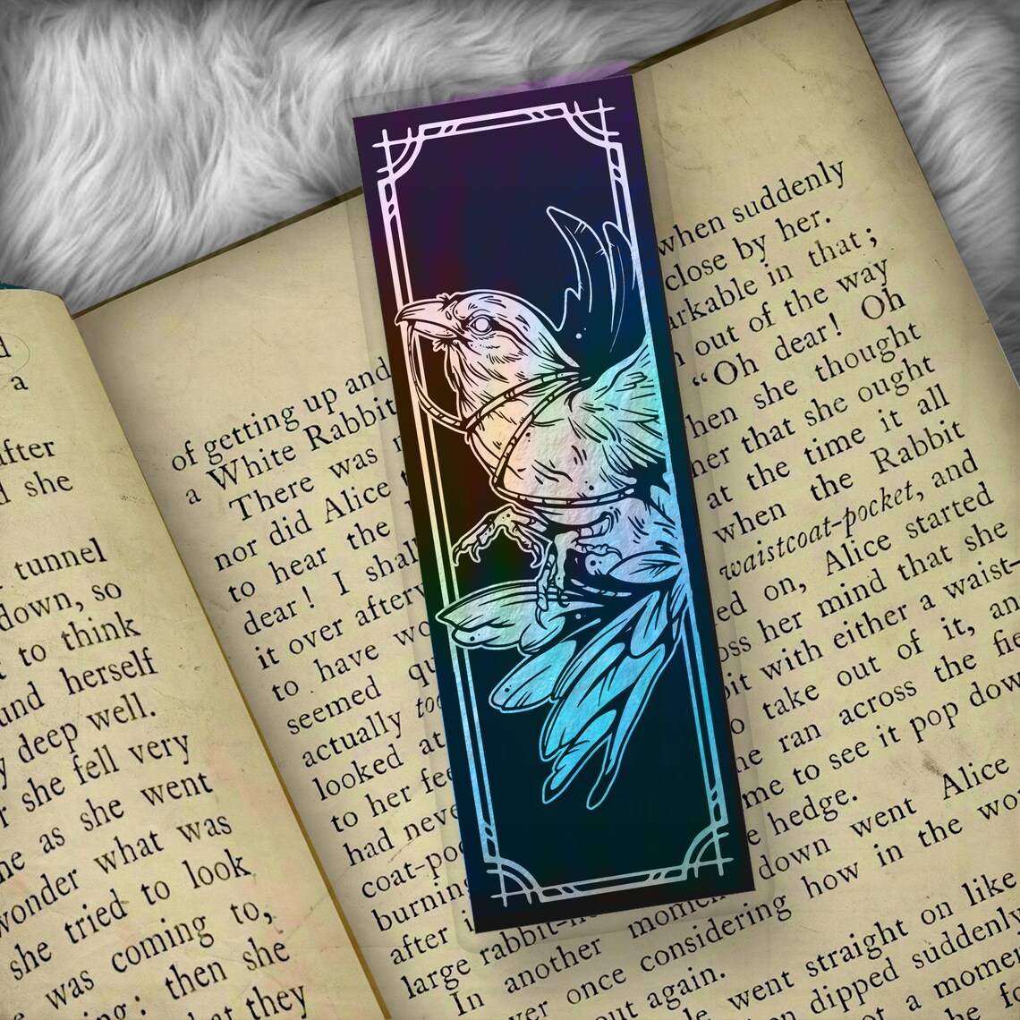 Raven Crow Foil Art Bookmark - Etsy