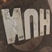 Antique Metal Letters HUN Wood Letter Store Sign Industrial ...
