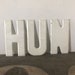 Antique Metal Letters HUN Wood Letter Store Sign Industrial ...