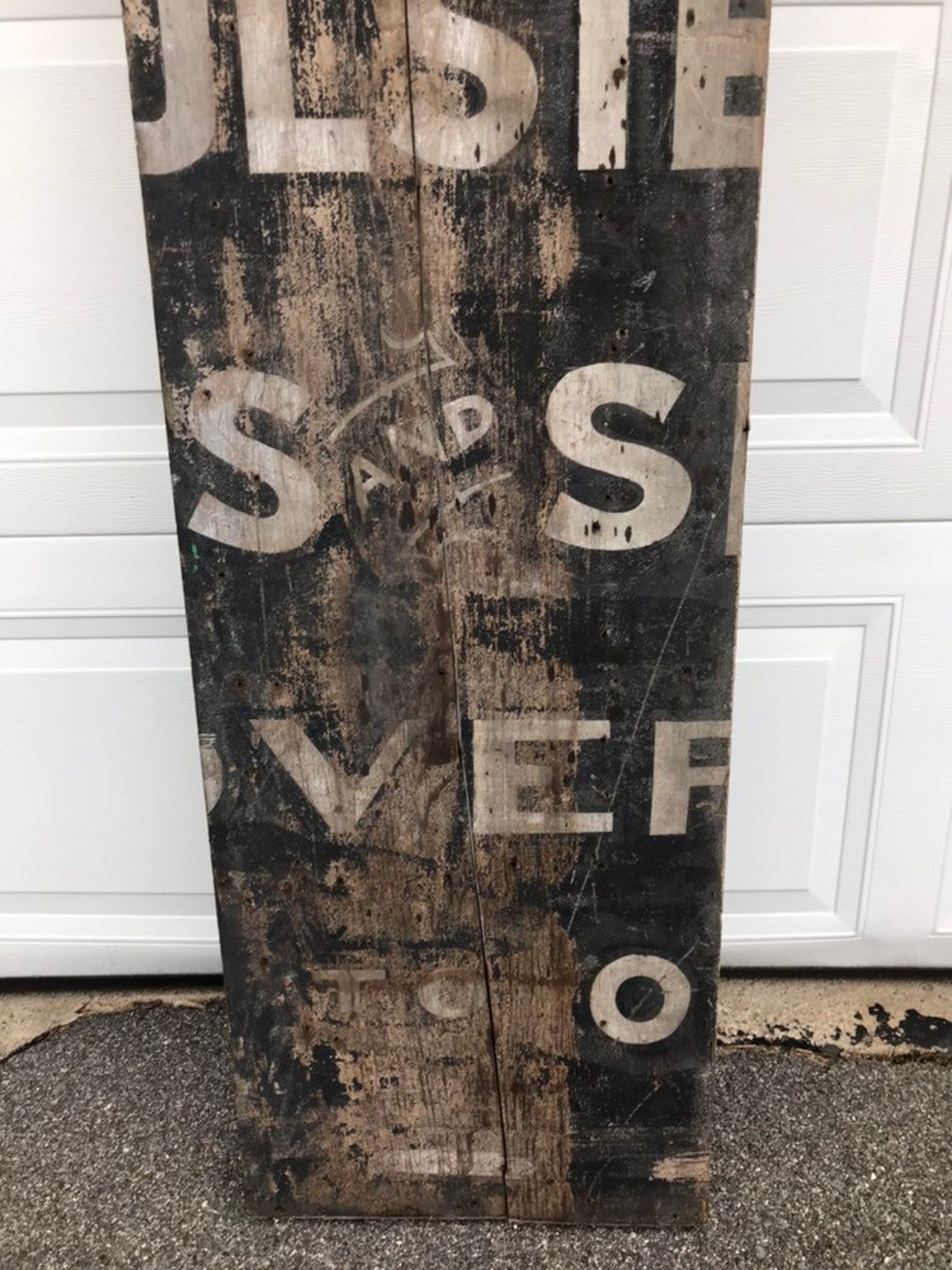 Antique Barn Door Sign AAFA Americana Folk Art Graphic Sign Wood Sign ...