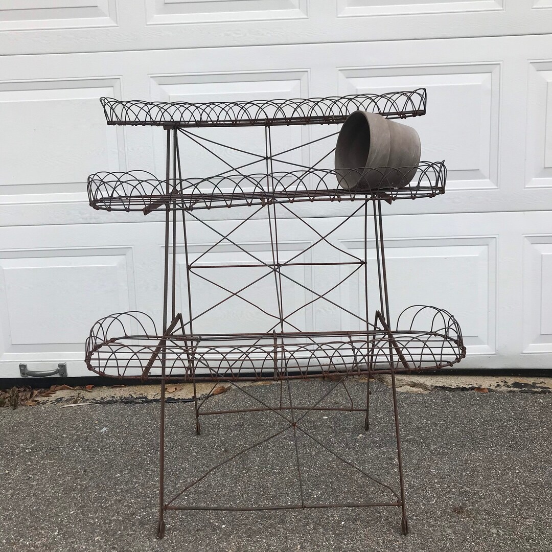 Antique French Wirework Plant Stand French Garden Industrial Antique - Etsy