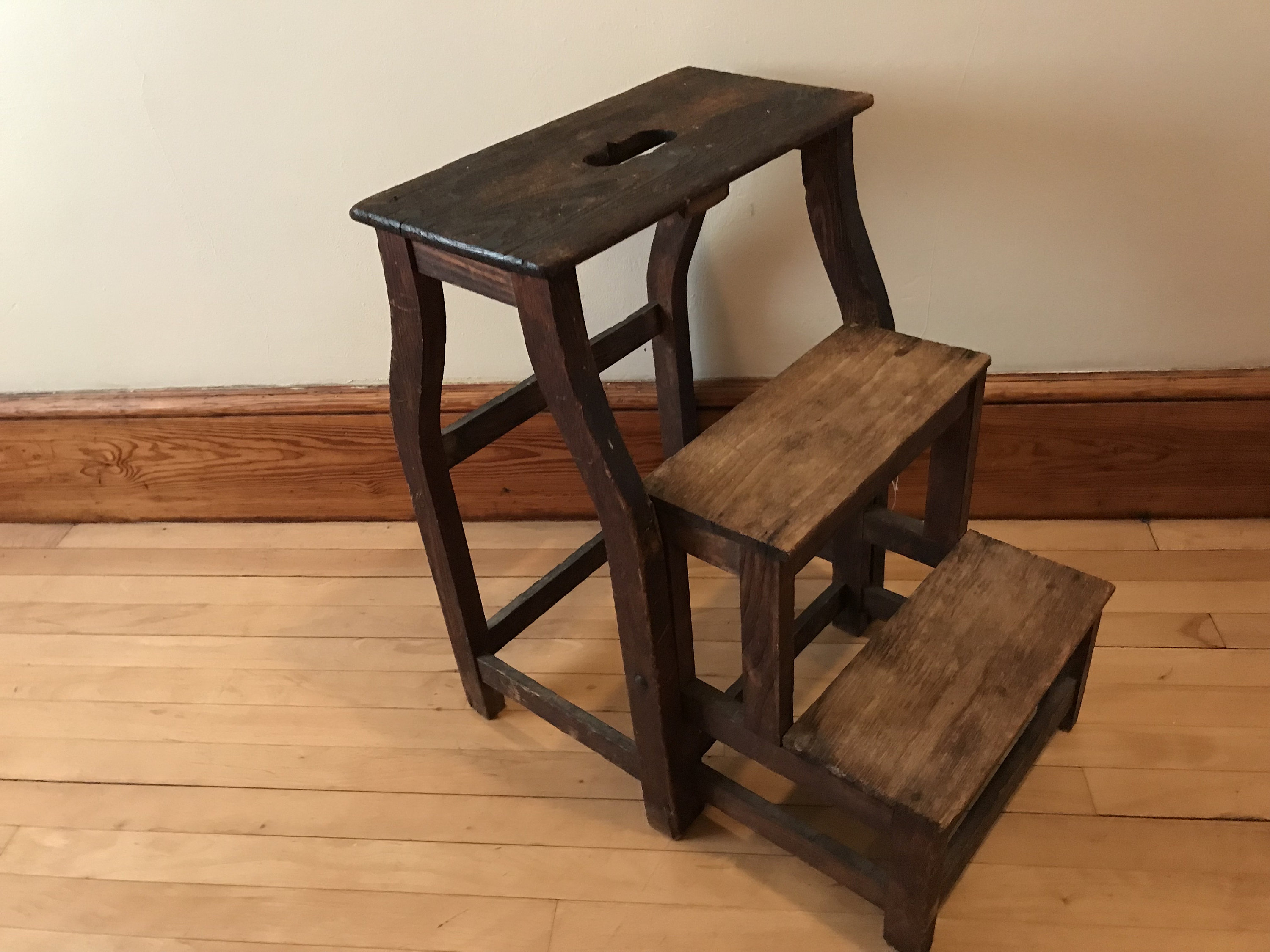 Antique French Ladder Stool Primitive Oak Country French Provincial ...