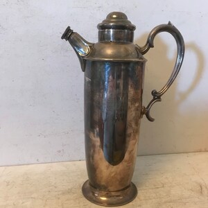 Antique Silver Cocktail Shaker Award Trophy Barware Cocktails Era 1950s ...