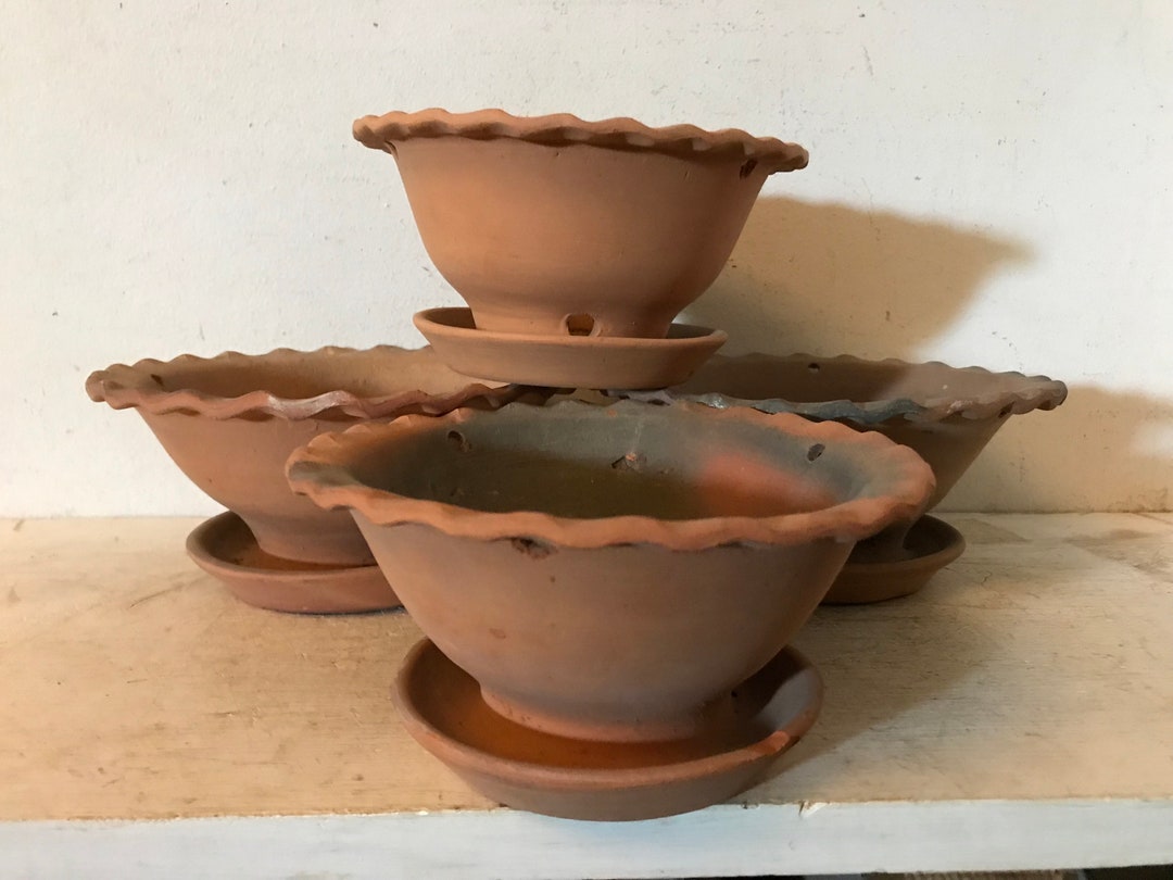 Antique Redware Urns Garden Pots Industrial Pitch Pot Terracotta Pot ...