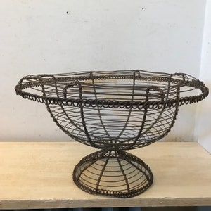 Antique French Wire Urn Basket French Wire Urn Garden Basket French ...