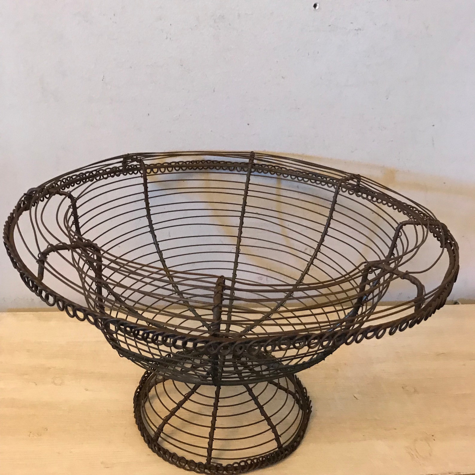 Antique French Wire Urn Basket French Wire Urn Garden Basket - Etsy