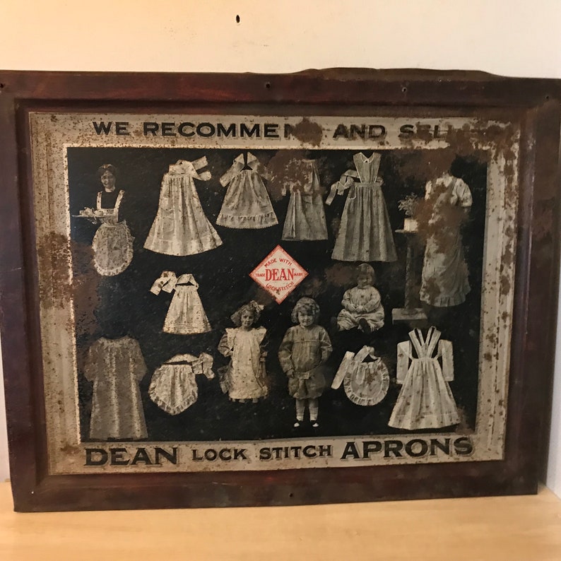Antique Advertising Sign Apron Sign Deans Garden Sign - Etsy