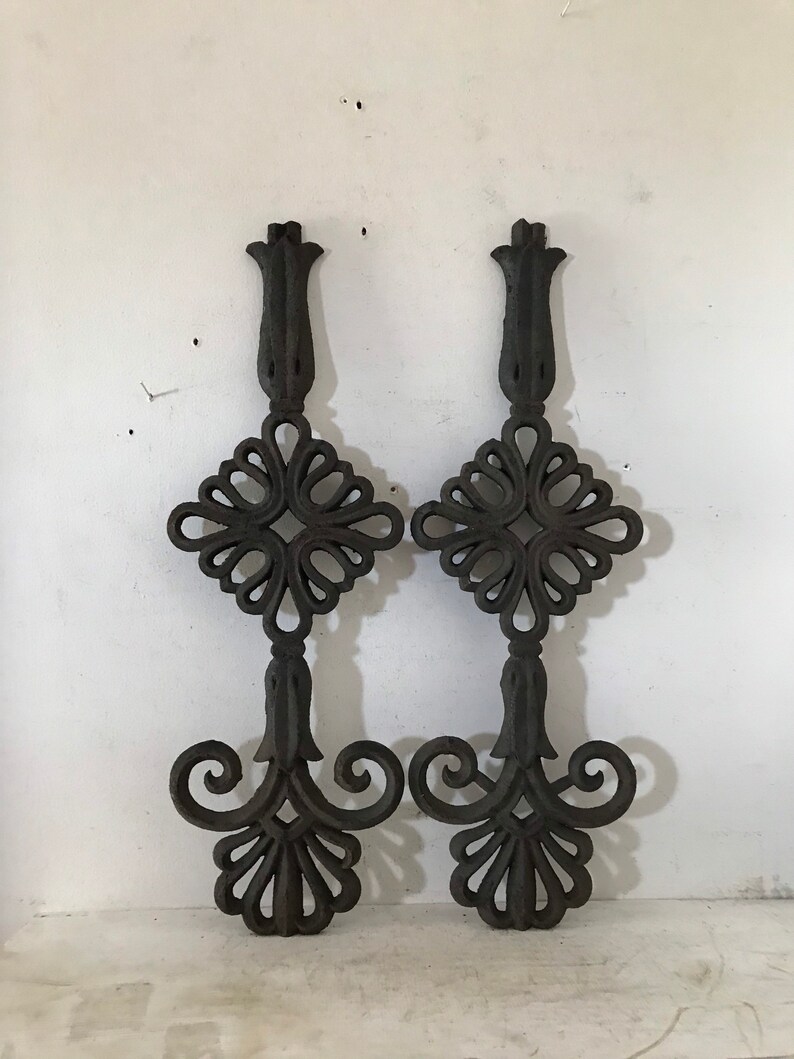 Antique Iron Flower Fragments French Style Metal Industrial ...