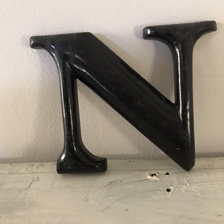 Signs Antique Wood Letter N Wood Letter N Store Sign Industrial ...