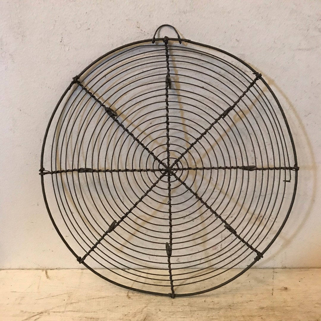 Antique French Wire Tray Rack Industrial Wirework Basket Garden Basket ...