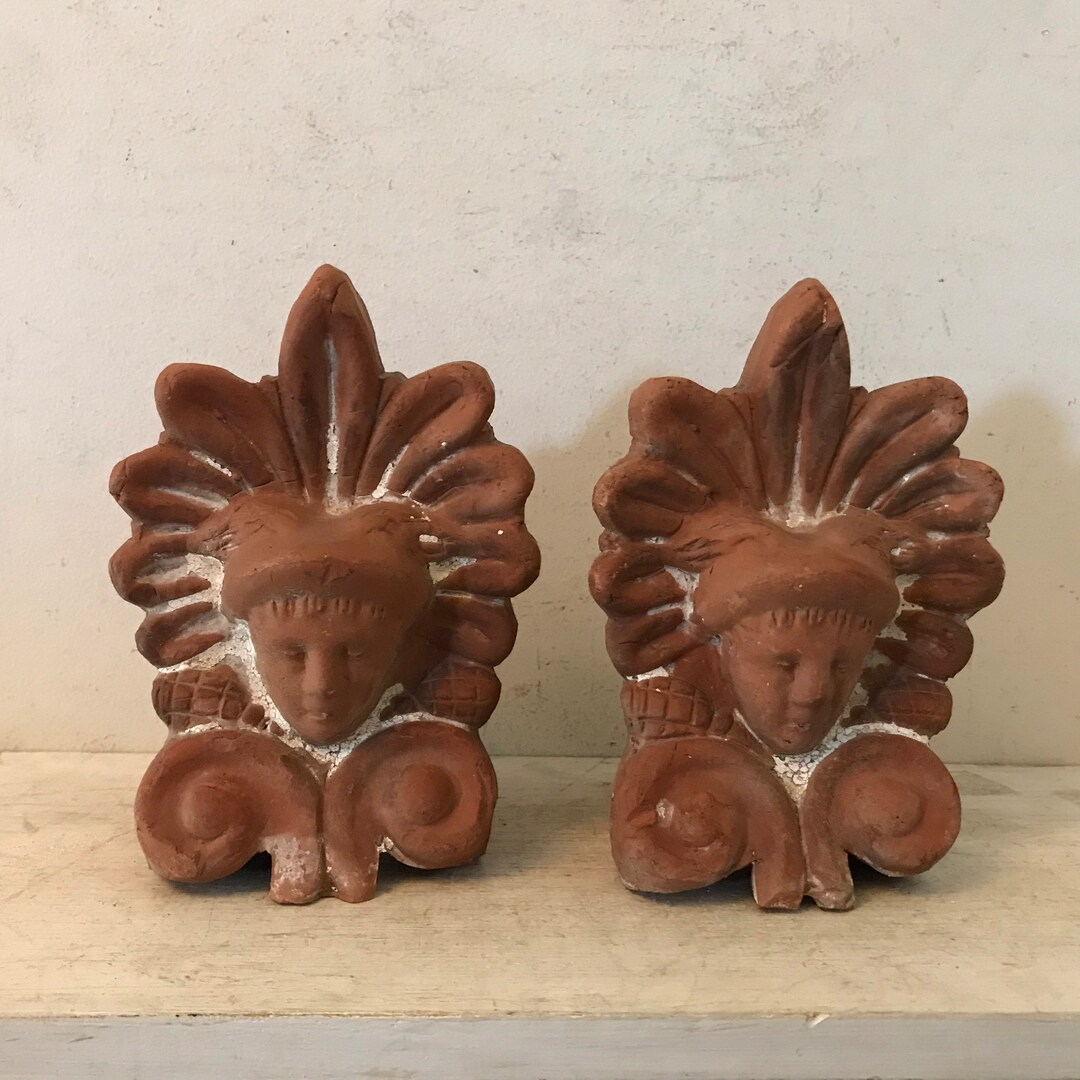 Antique French Fragments Elements Figural Garden Terracotta - Etsy