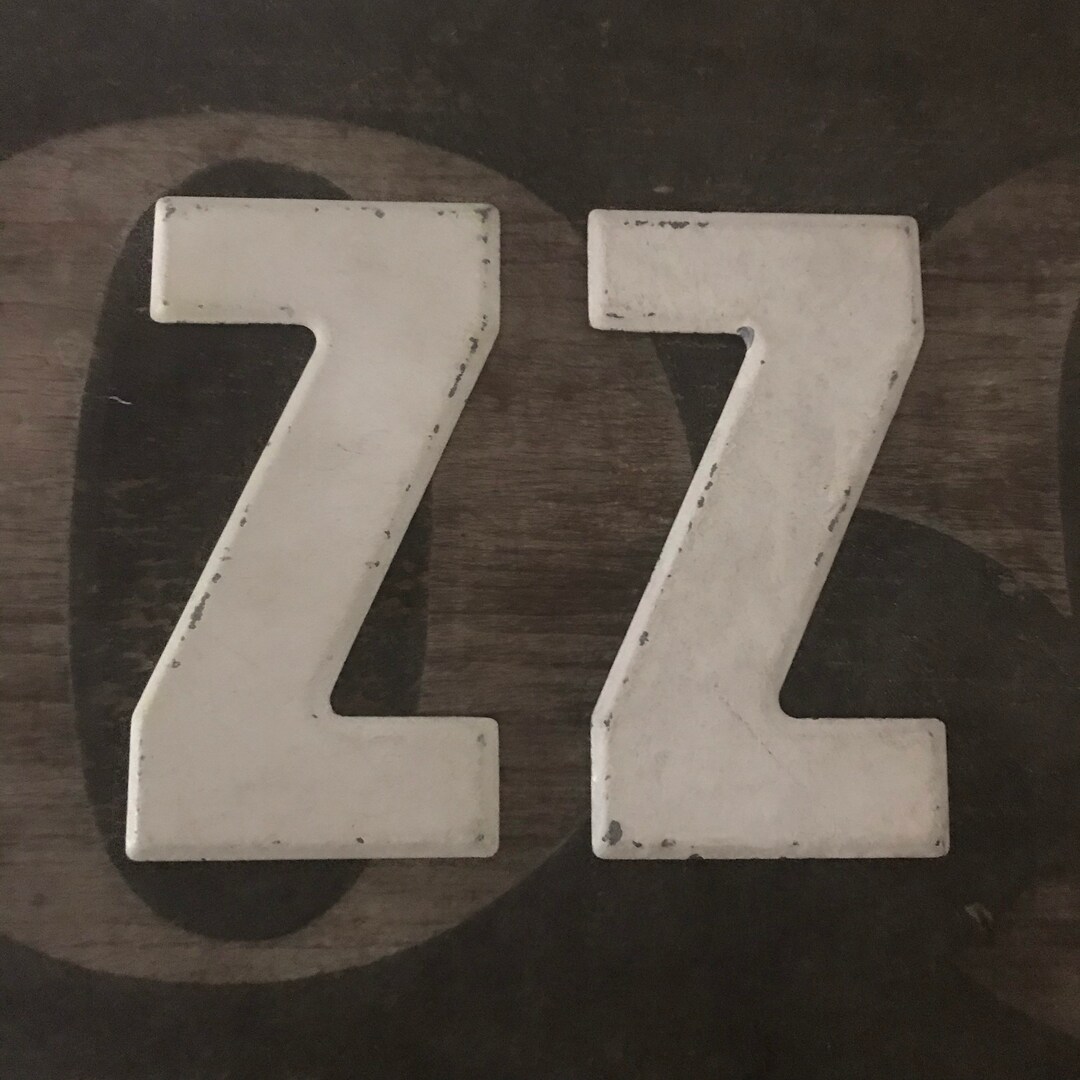 Antique Metal Letters Z Z Wood Letter Store Sign Industrial - Etsy