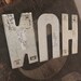 Antique Metal Letters HUN Wood Letter Store Sign Industrial ...
