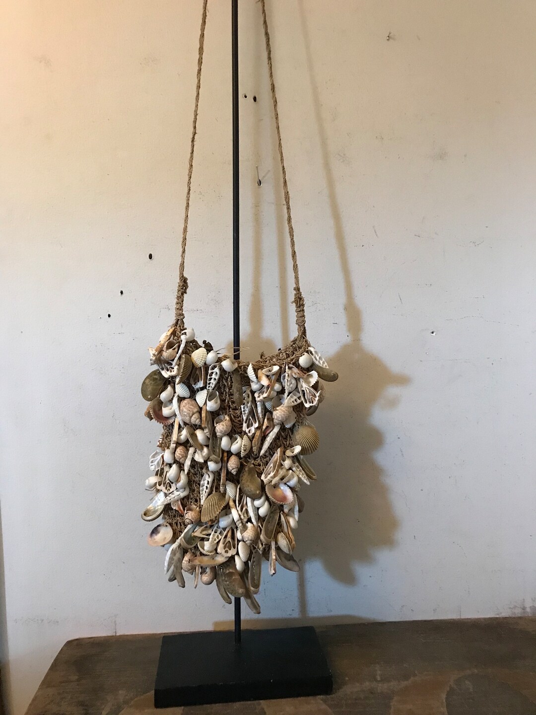 Antique Tribal Shell Bag Shamans Medicine Bag Shell Papua New Guinea ...