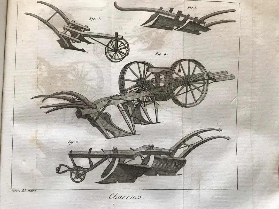 Antique French Garden Print Tools Engraving French Agriculture Print ...